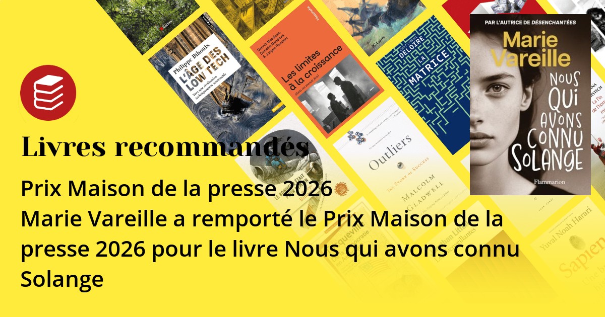 Prix Maison de la presse 2026 - Livres recommandés